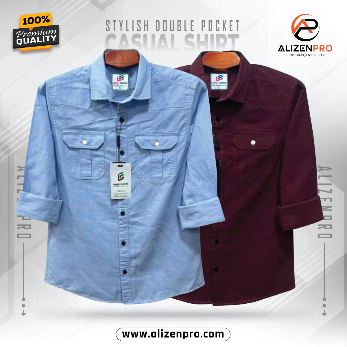 Standard Quality double pocket Shirt14 || 1103